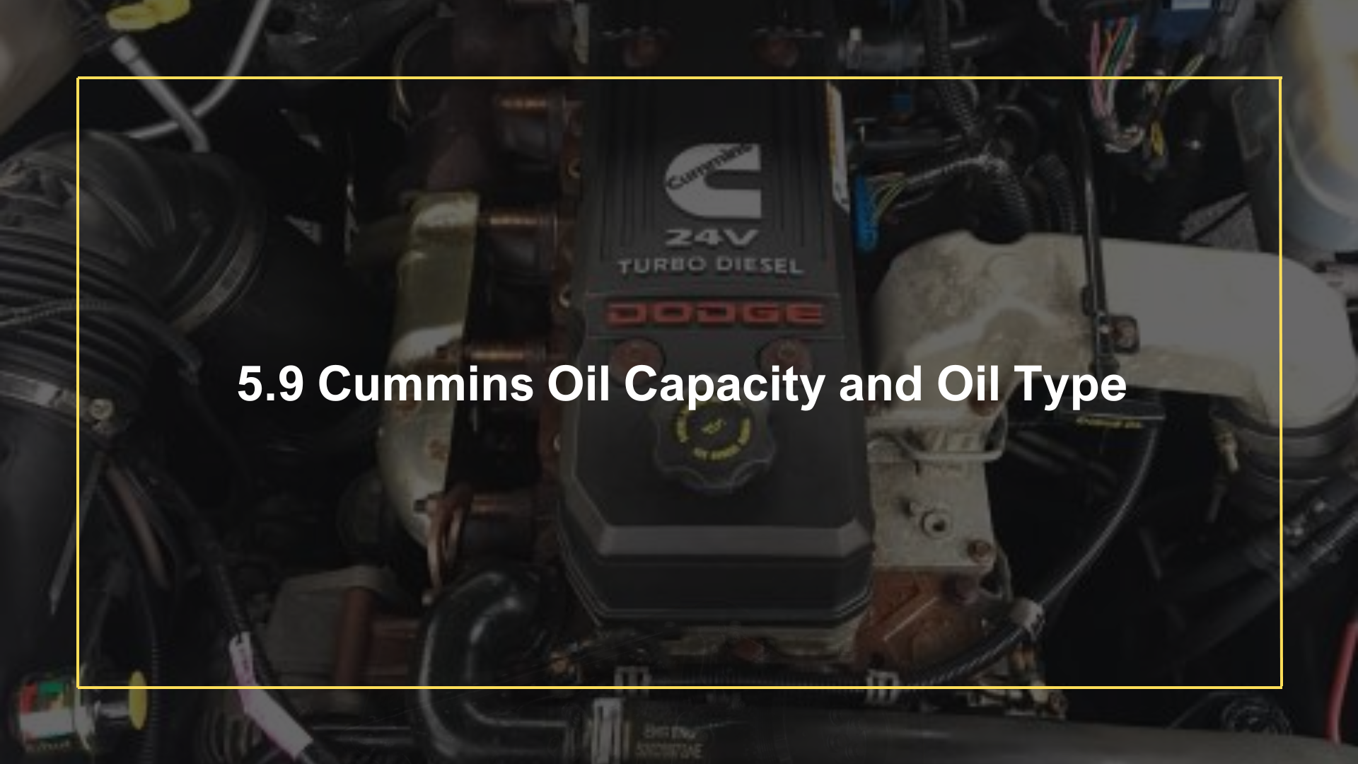 Oil Capacity For 59 Cummins
